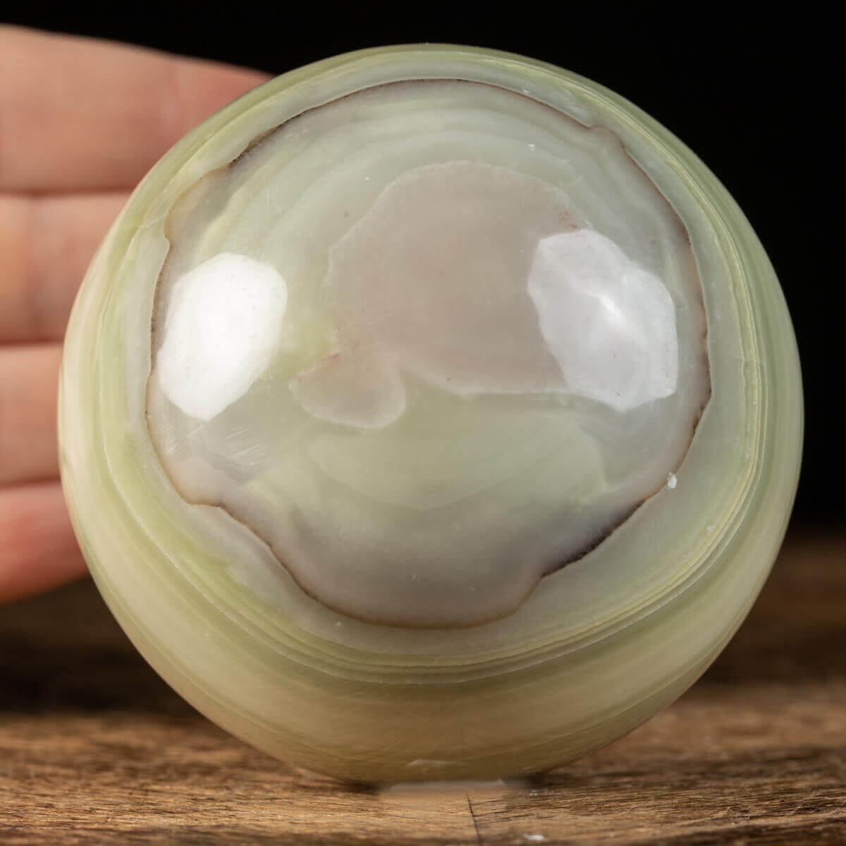 Grüne Onyx-Kugel. - SOV-06